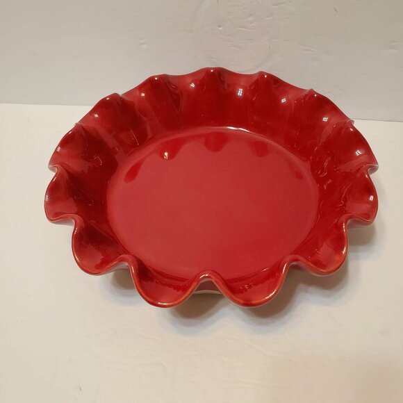 Emile Henry | Kitchen | Emile Henry Ruffled Pie Dish Burgundy Red ...